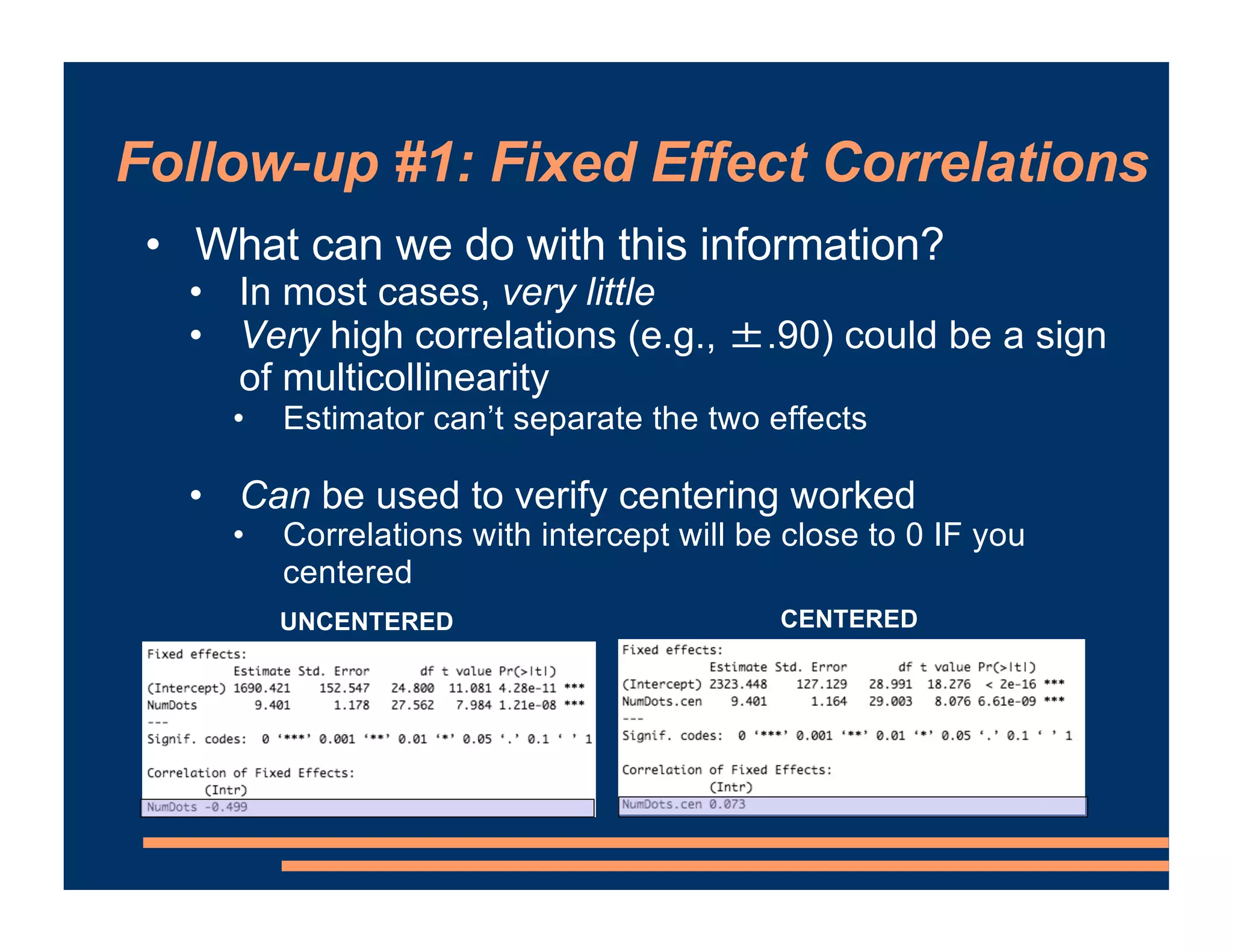Mixed Effects Models - Simple and Main Effects | PDF