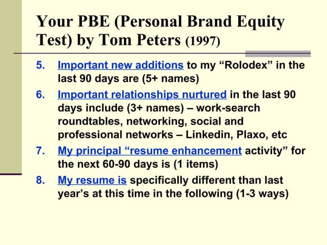 Personal Brand Equity Training Module | PPT