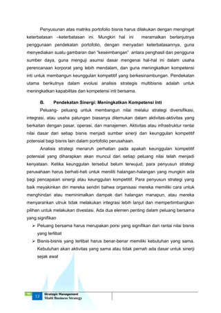 MULTI BUSINESS STRATEGY | PDF