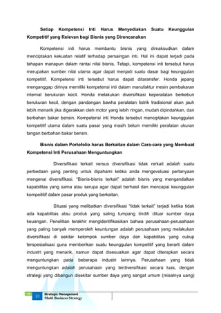 MULTI BUSINESS STRATEGY | PDF