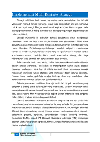 MULTI BUSINESS STRATEGY | PDF
