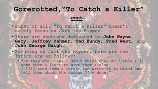 12 songs about jack the ripper | PPT