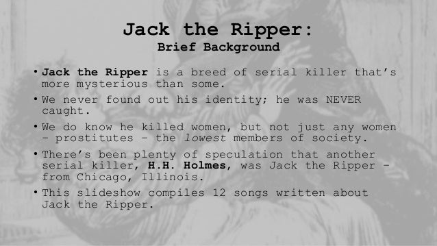 12 songs about jack the ripper