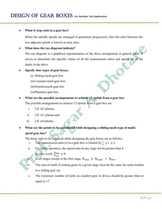 12 Speed Gear Box Theory Notes by Prof. Sagar Dhotare | PDF