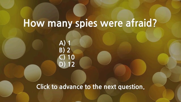 12 spies quiz | PPT