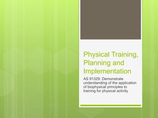 12SPS Physical training, planning and implementation | PPT