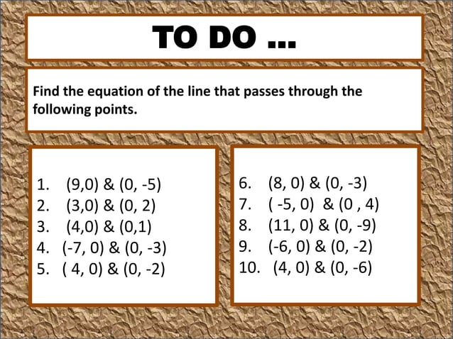 two intercept form | PPTX | Physics | Science