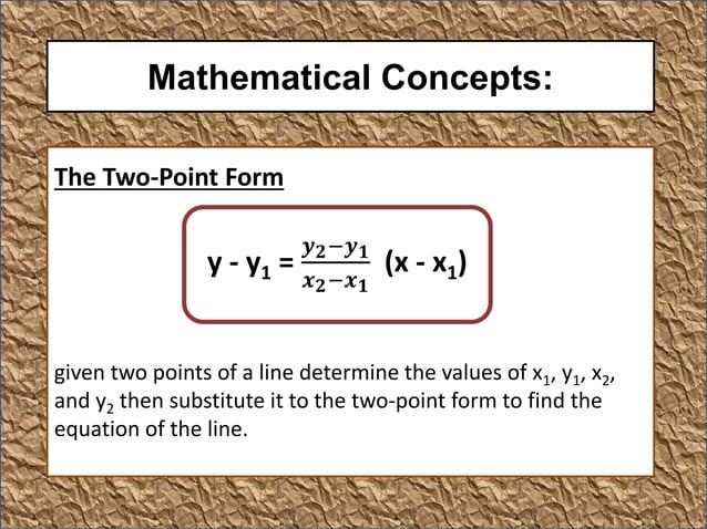 two intercept form | PPTX | Physics | Science