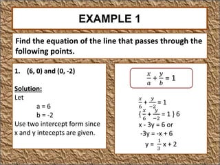 two intercept form | PPTX
