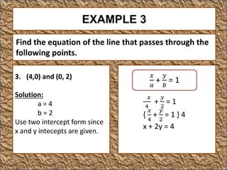 two intercept form | PPTX