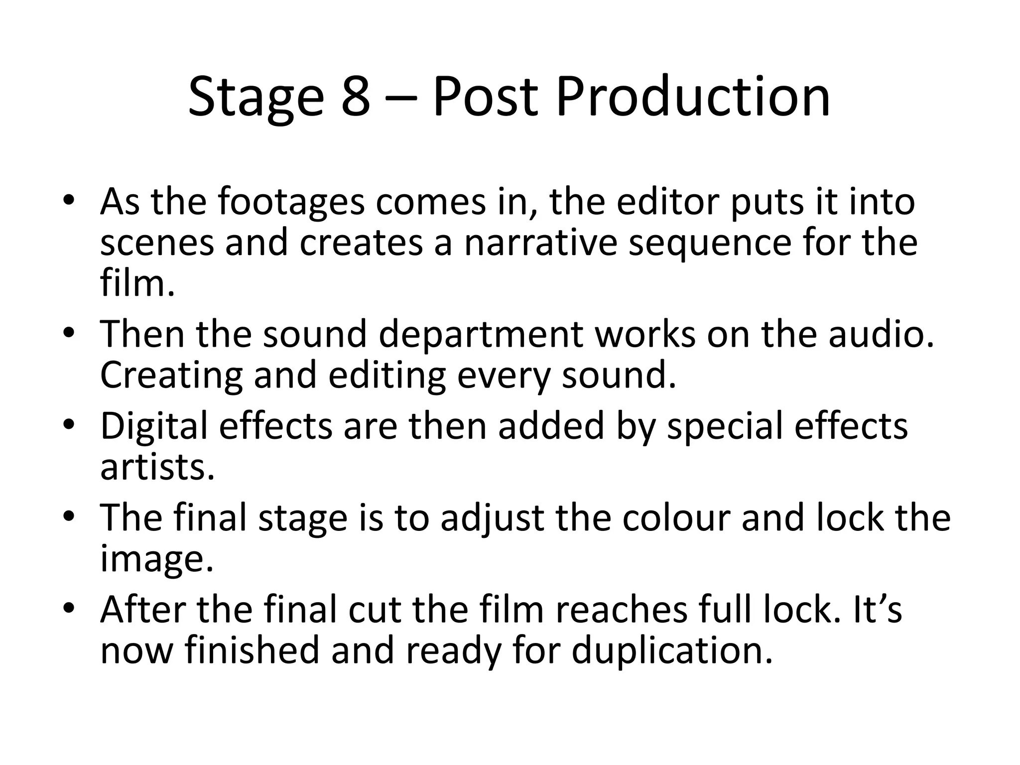 12 stages of film making | PPTX