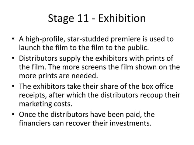 12 stages of film making | PPT