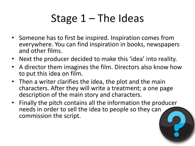 12 stages of film making | PPT