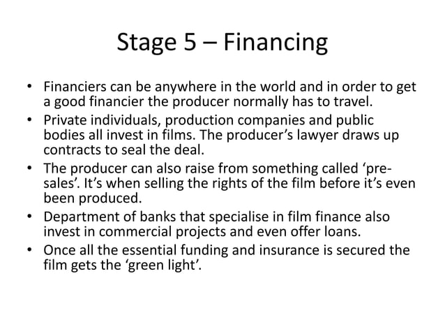 12 stages of film making | PPT