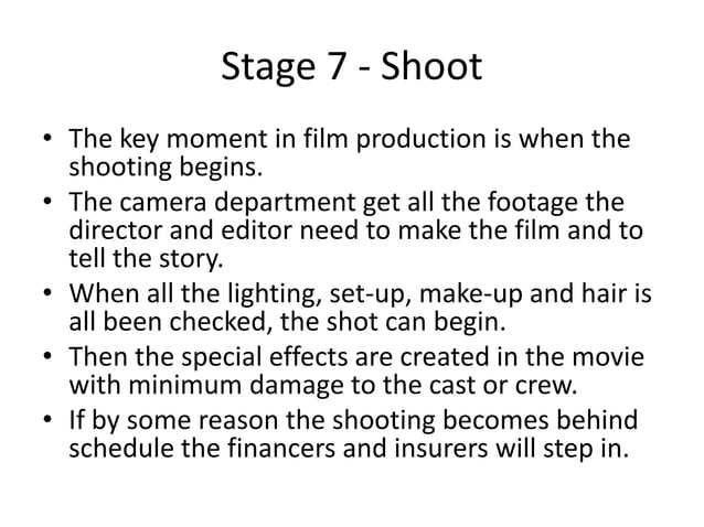 12 stages of film making | PPT