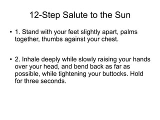 12 step salute to the sun | PPT