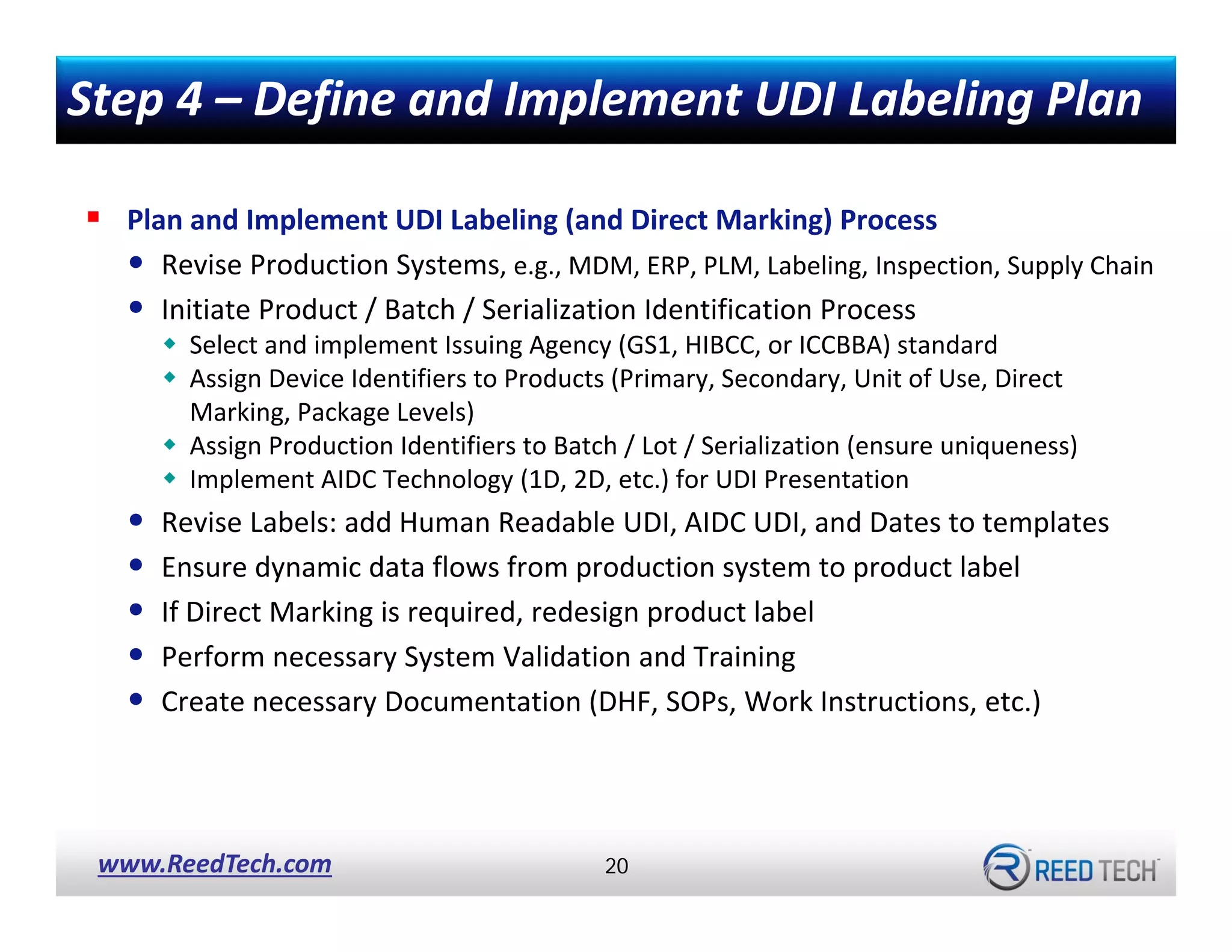 12 Steps for Medical Device UDI Submissions to the FDA GUDID | PDF