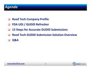 12 Steps for Medical Device UDI Submissions to the FDA GUDID | PPT