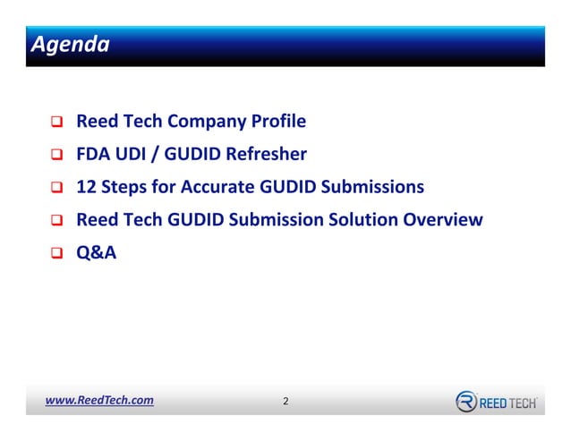 12 Steps for Medical Device UDI Submissions to the FDA GUDID