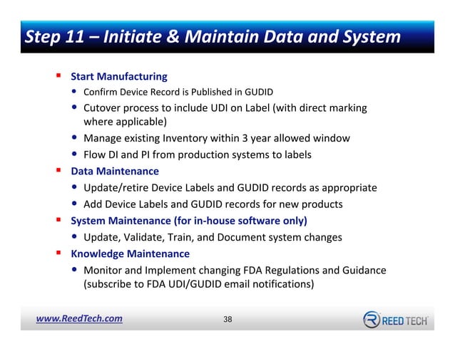 12 Steps for Medical Device UDI Submissions to the FDA GUDID