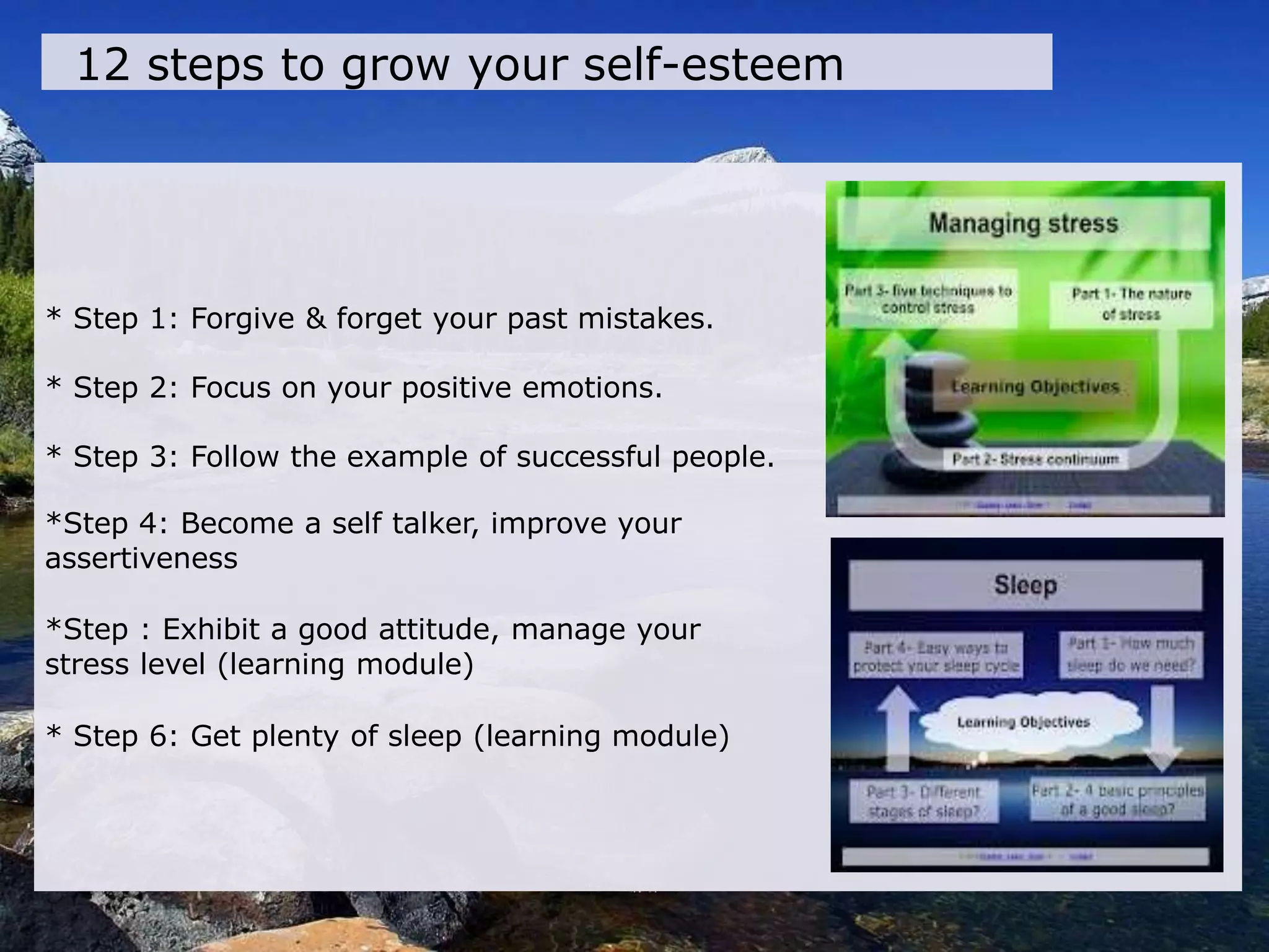 12 steps self esteem | PPT
