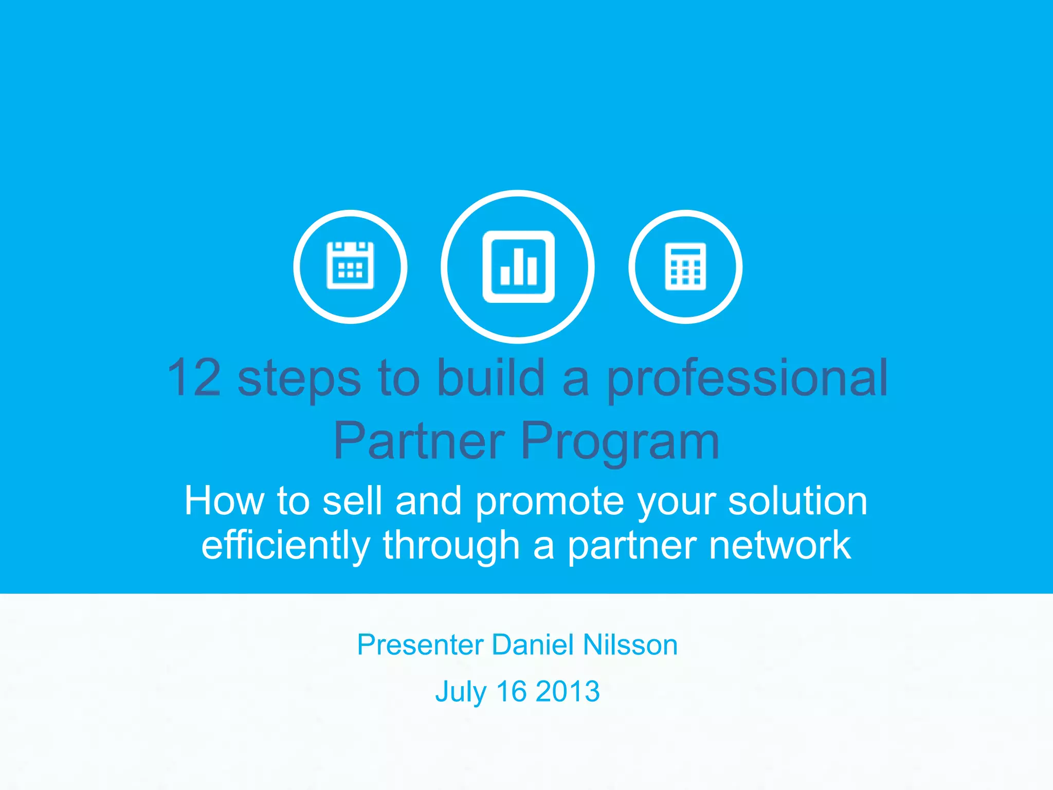 14 steps to build a professional reseller partner program | PDF