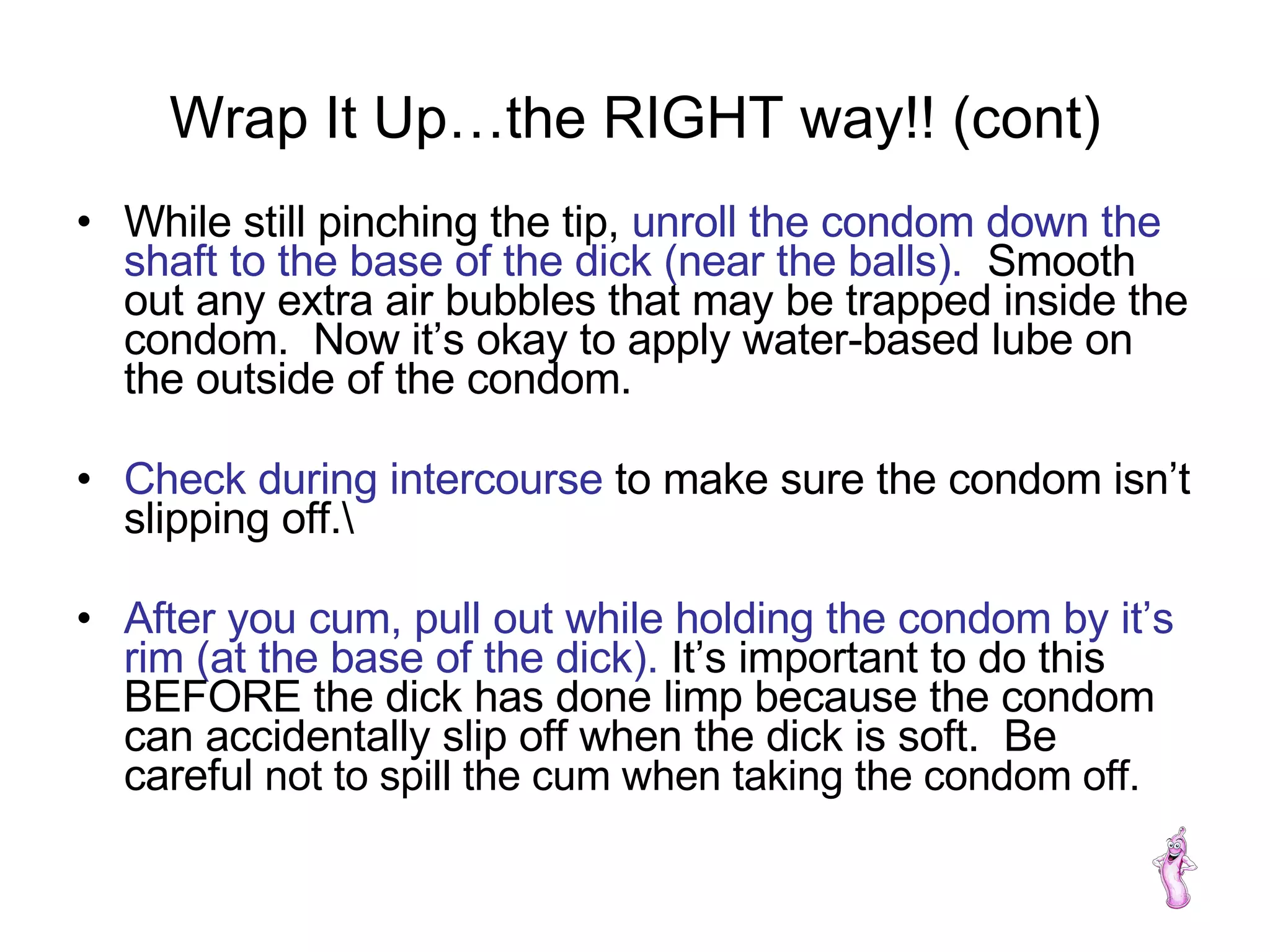 12 Steps To Condom Use Ppt