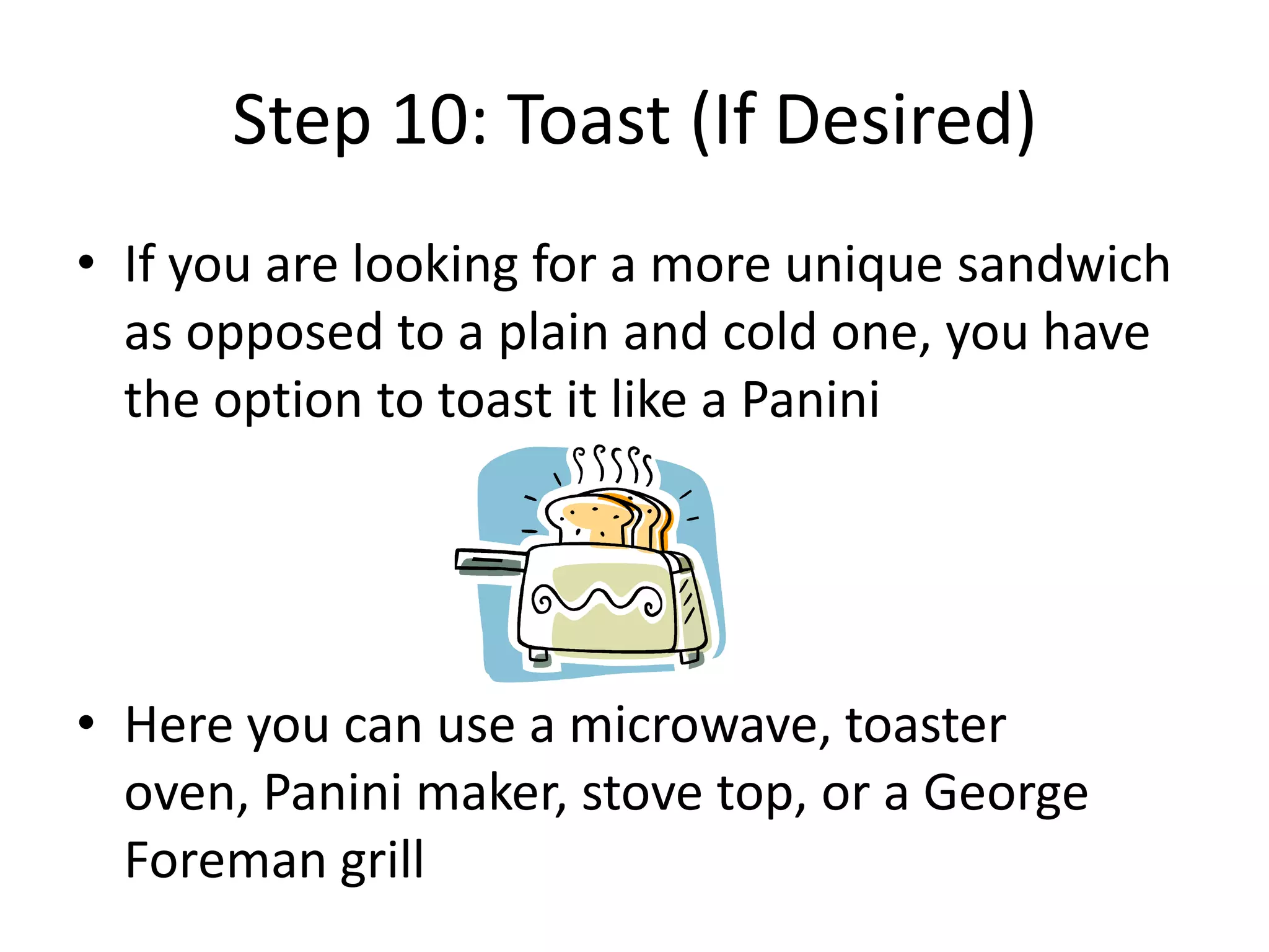 12 steps to making a sandwich | PPTX