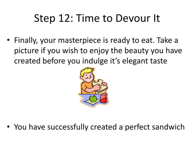 12 steps to making a sandwich | PPTX