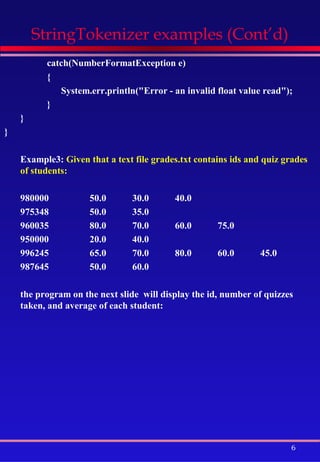 string tokenization | PPT | Programming Languages | Computing