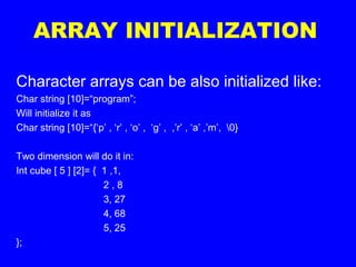 Structured Data Type Arrays | PPT