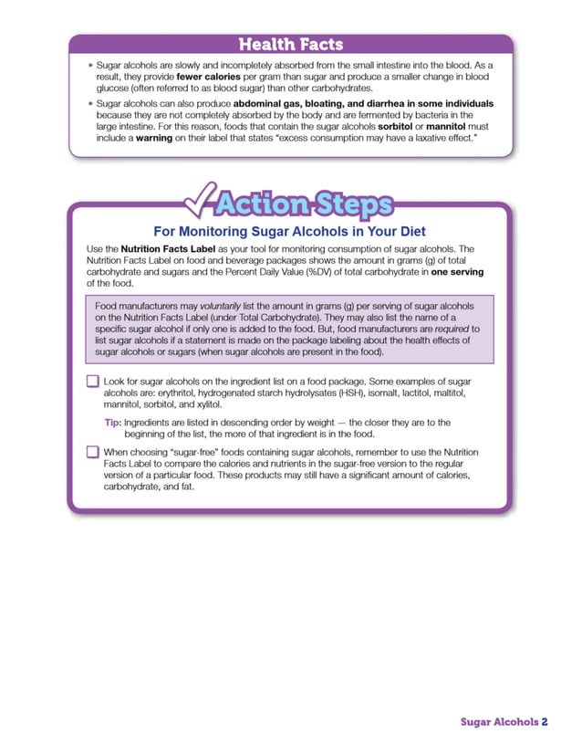 12 sugar alcohols fda chart | PDF | Alcoholic Beverages | Food & Drink