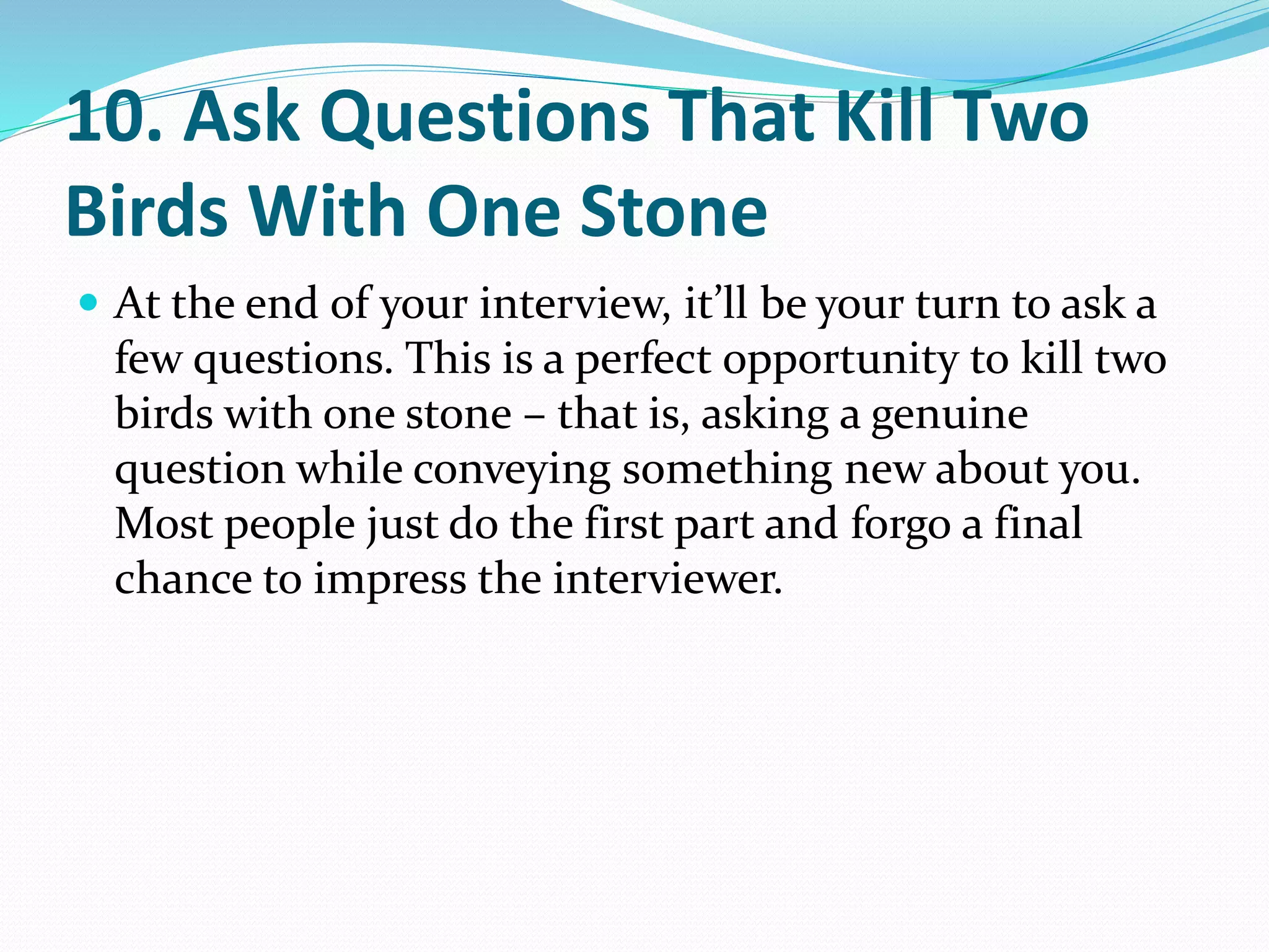 12 surprising job interview tips | PPT 12 surprising job interview tips | PPT