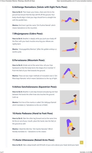 "12 Surya Namaskar Mantras: Energize Your Practice with Chanting" | PDF