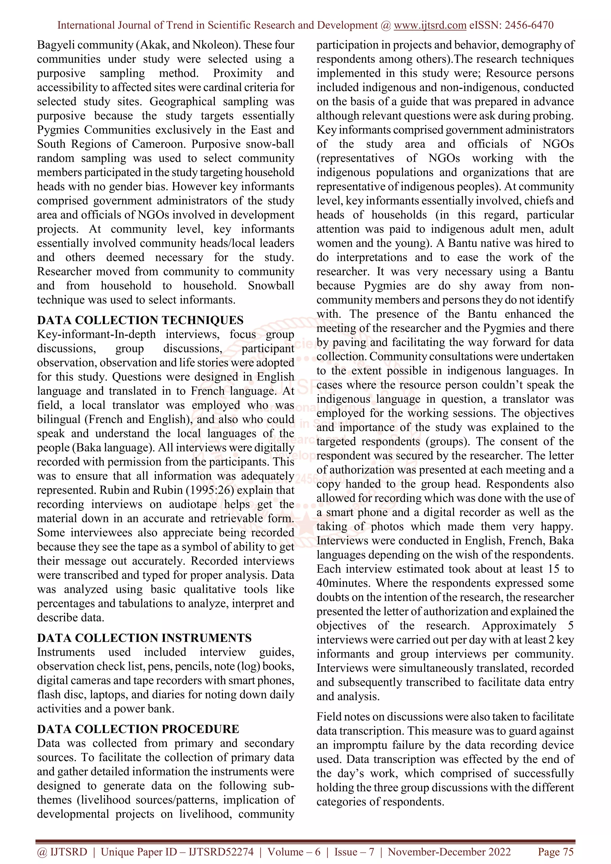 Sustainable Development Initiatives Making or Marring the Livelihood of ...