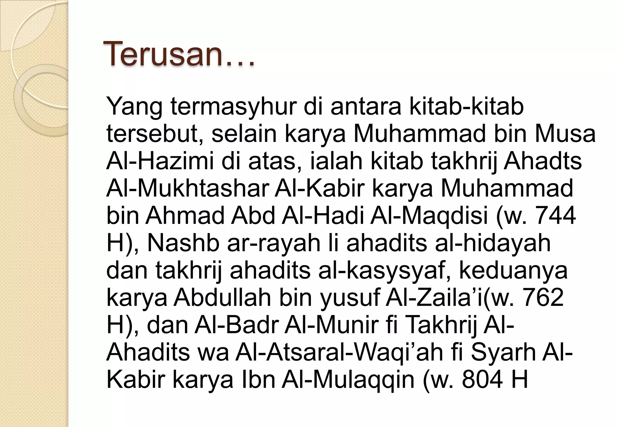 12 takhrij hadits | PPTX