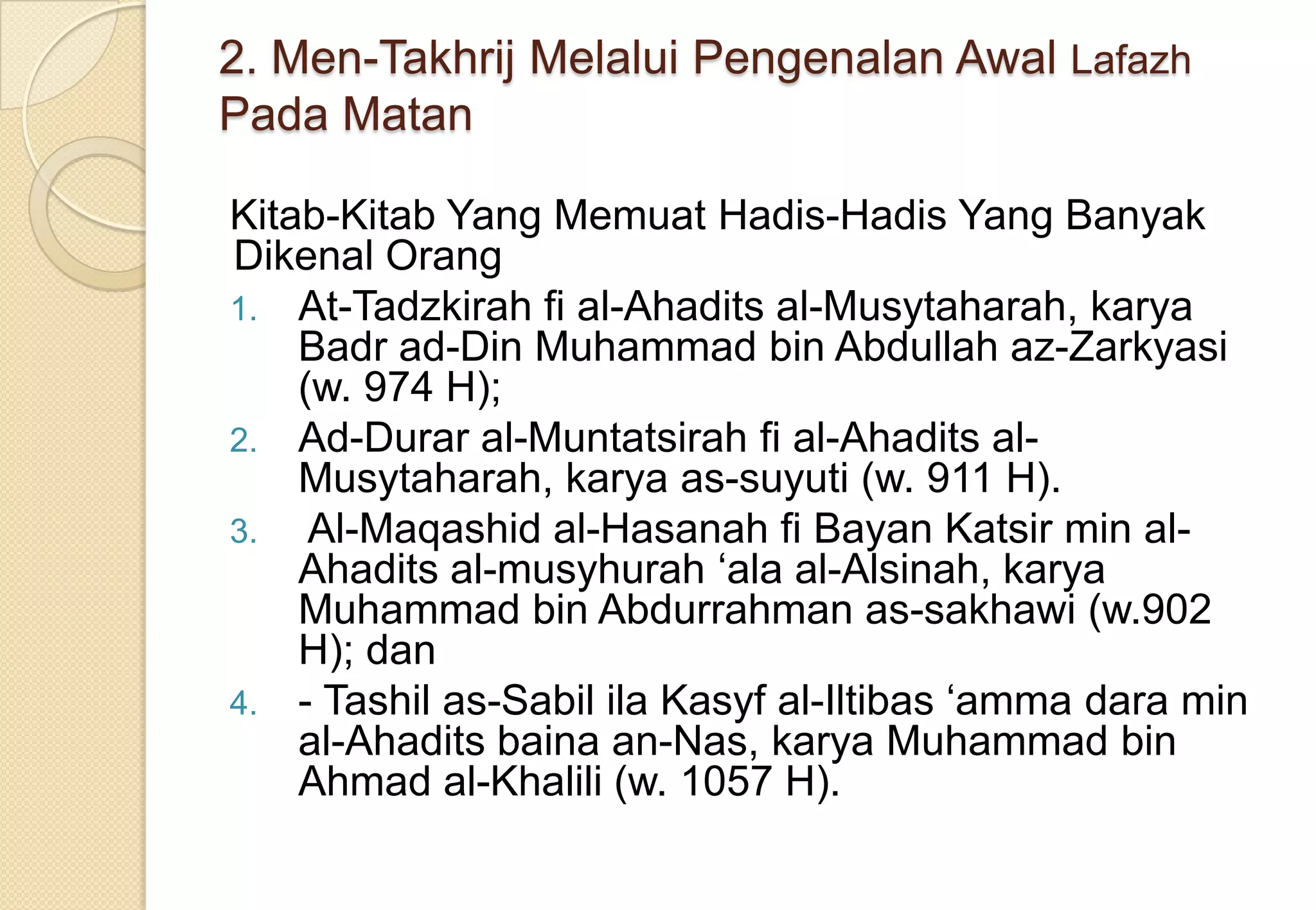 12 takhrij hadits | PPTX