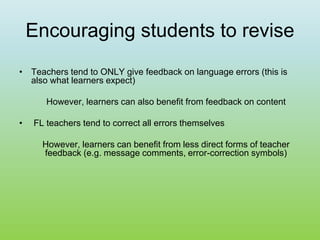 How to teach writing for EFL learners | PPT | Educational Assessment | Education