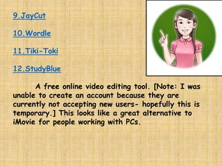 12 tech tools that will inform how to teach. | PPT