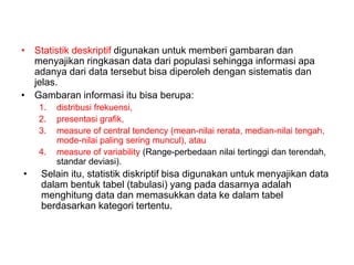 penjelasan mengenai analisis sebuah data | PPTX