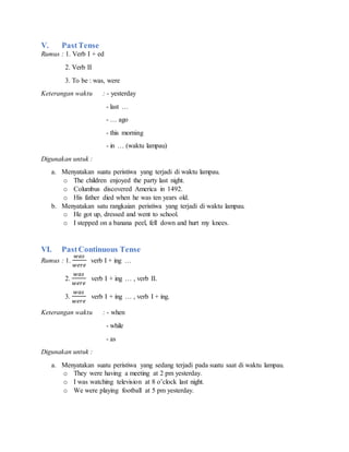12 tenses bahasa inggris | PDF