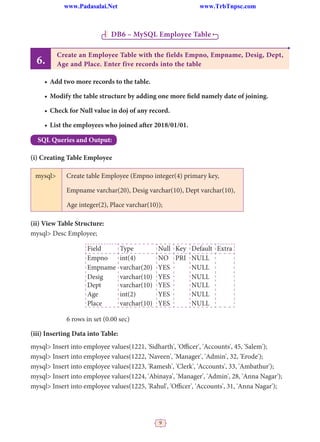 12th-computer-science-practical-study-material-english-medium.pdf | Databases | Computer ...