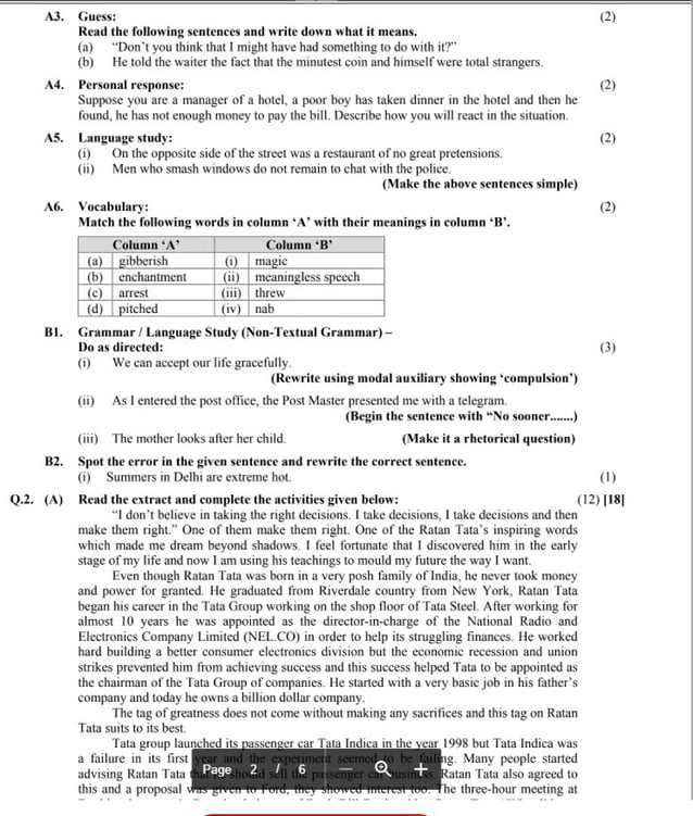 12th Board 2022.pdf sample question paper | PDF