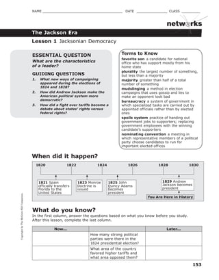 12the jackson era | PDF | Elections | Politics