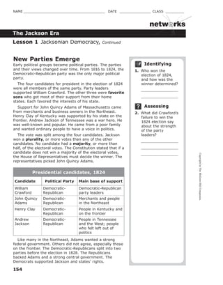 12the jackson era | PDF | Elections | Politics