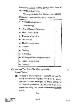 12th English 2023.pdf sample board paper 2 | PDF