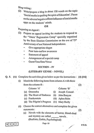 12th English 2023.pdf sample board paper 2 | PDF