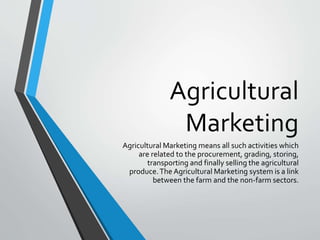 12th Five Year Plan And Agriculutral Marketing | PPTX