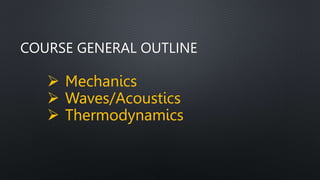 12th Grade - Physics 1 Orientation in General Physics | PPTX
