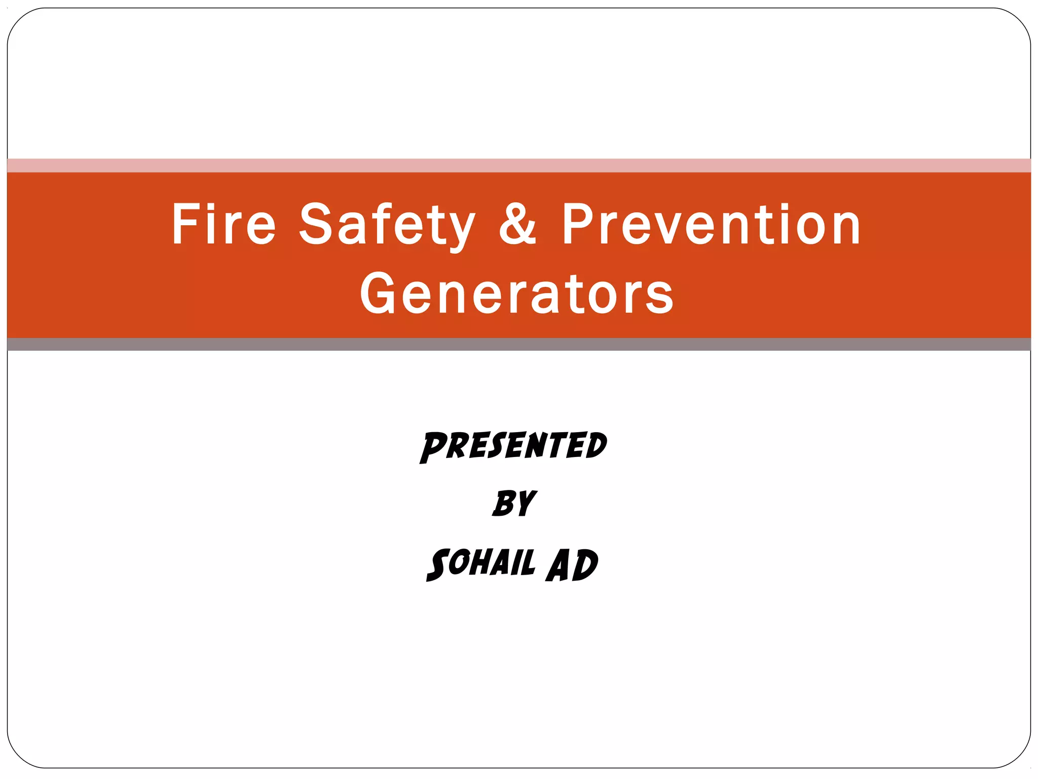 Fire Safety & Generators | PPT